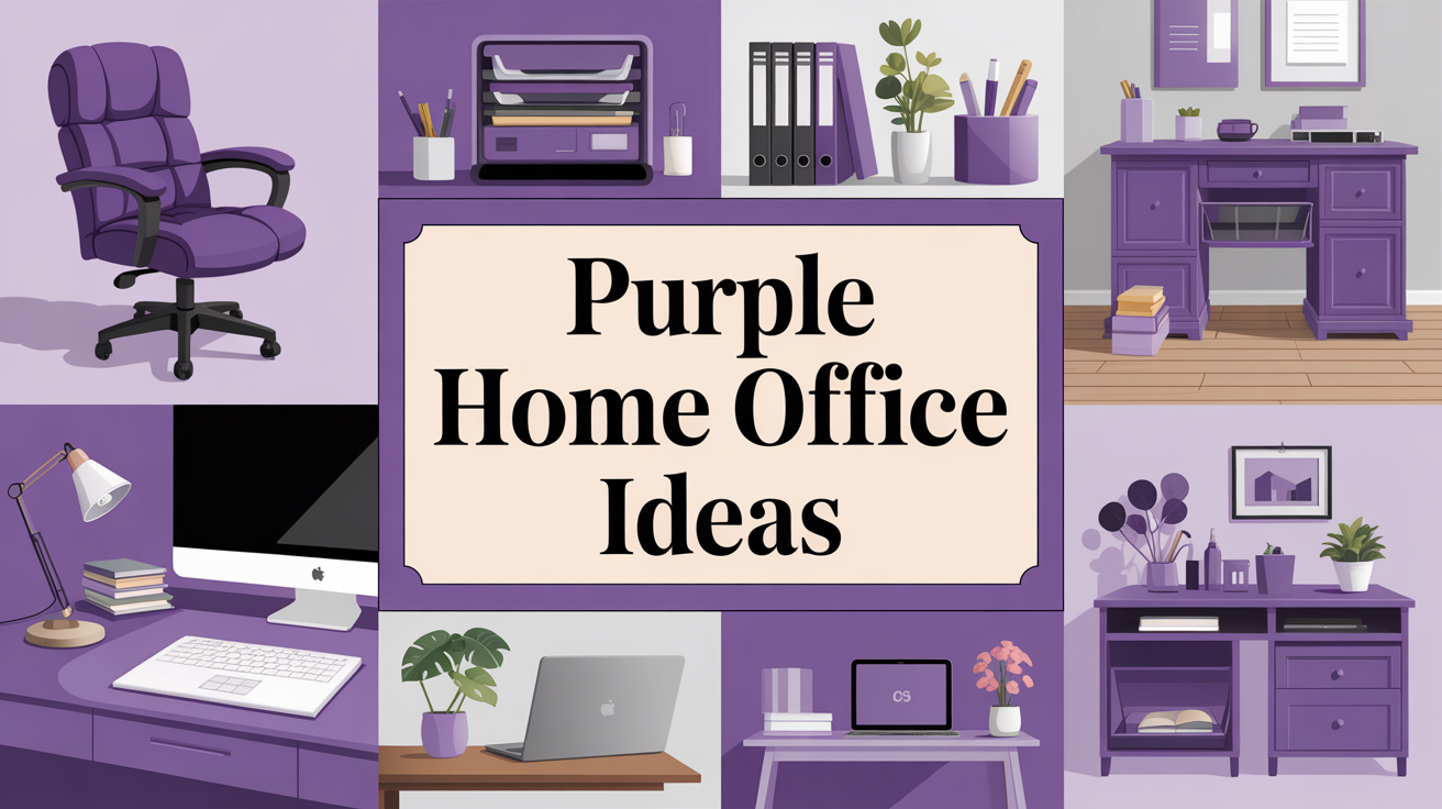 Purple Home Office Ideas – Money from Abode