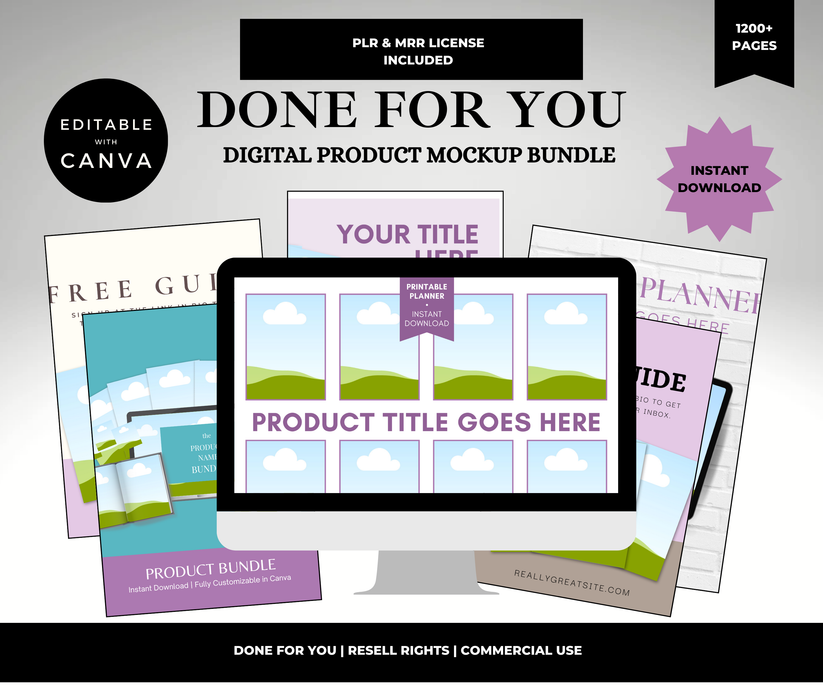 Canva Mockup Digital Product Bundle – Money from Abode